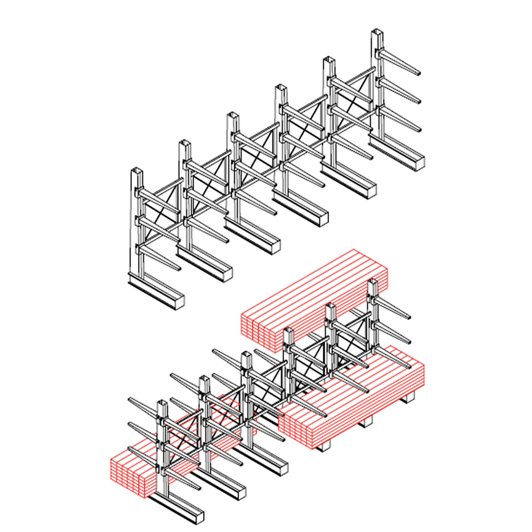 Single Sided Cantilever Racking | Warehouse & Yard Storage